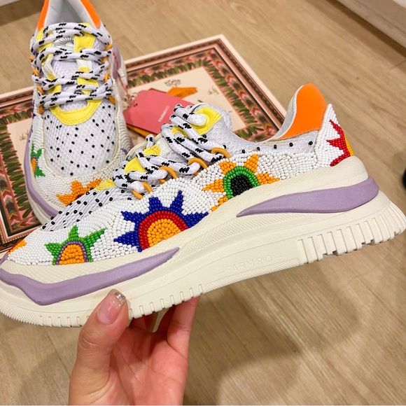 FARM Rio | Shoes | Farm Rio Brand New Sunset Beaded Platform Sneaker ...